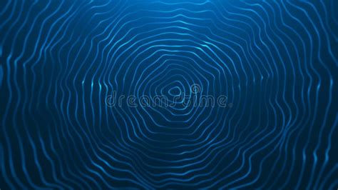 Wave 3d Wave Of Particles Abstract Blue Geometric Background Big Data Visualization Stock
