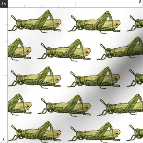 An Image Of A Pattern With Grasshoppers On It