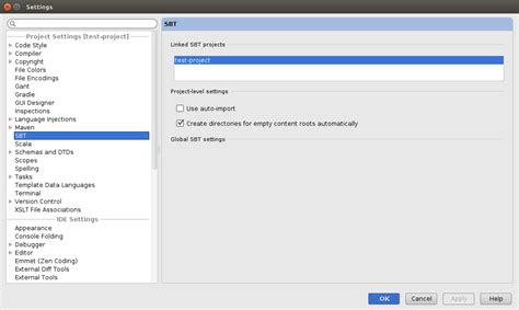 intellij idea 13 new scala sbt project hasn t src directory structure