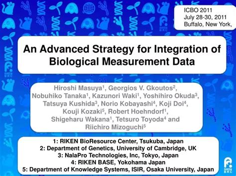 Ppt An Advanced Strategy For Integration Of Biological Measurement Data Powerpoint