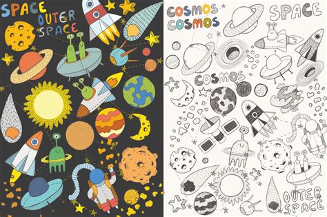 space objects collection by an kle thehungryjpeg