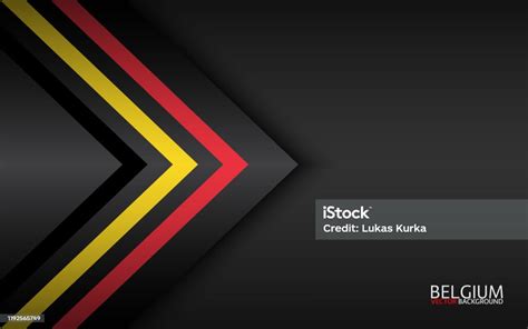 현대 벡터 다채로운 화살표 벨기에 색상과 텍스트에 대한 회색 여유 공간 추상적 인 와이드 스크린 배경 벨기에에서 만든 Capital Region에 대한 스톡 벡터 아트 및