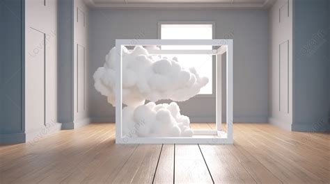 매혹적인 미니멀리스트 인테리어 흰 구름 3d 렌더링을 배경으로 활용 리스 배경 테리 배경 연기 배경 이미지 Hd 리스