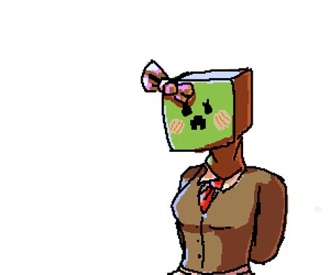 Pixilart Creeper Chan By Jahwie