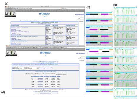 Example Of Access To A Genome Comparison Through The Mosaic Web Download Scientific Diagram