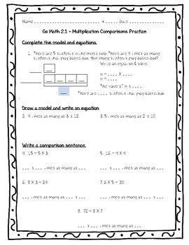 Go Math Practice 4th Grade Chapter 2 Multiply By 1 Digit Numbers