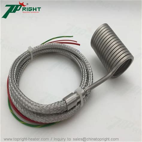 단면 3x3mm Dia16 70mm 전기 핫 러너 히터 코일 가열 요소 220v 500 600wheaterheater
