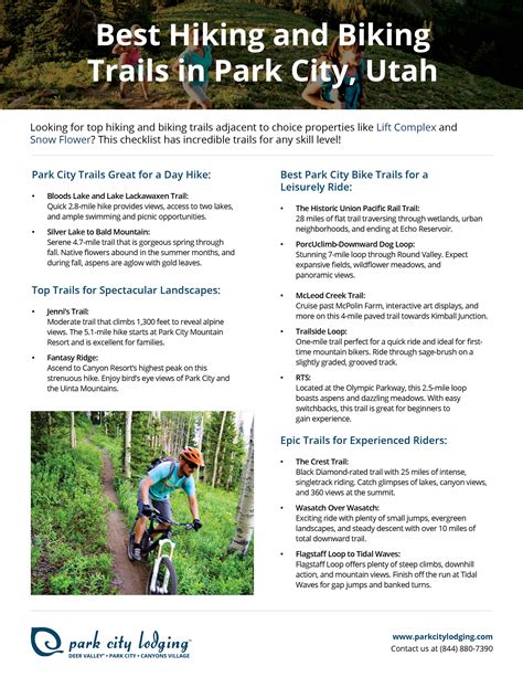 The Best Hiking And Biking Trails In Park City Utah