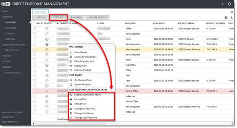 Encryption Filters And Tasks Eset Direct Endpoint Management Plugin