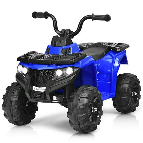 Gymax 6V Battery Powered Kids Ride On ATV 4-Wheeler Quad w/ MP3 & LED ...