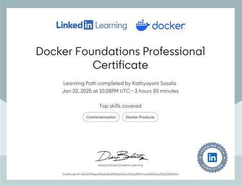 Kathyayani Sasala On Linkedin Docker Containerization Professionalcertificate Techjourney…