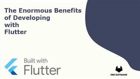 The Enormous Benefits Of Developing With Flutter — Tmz Software