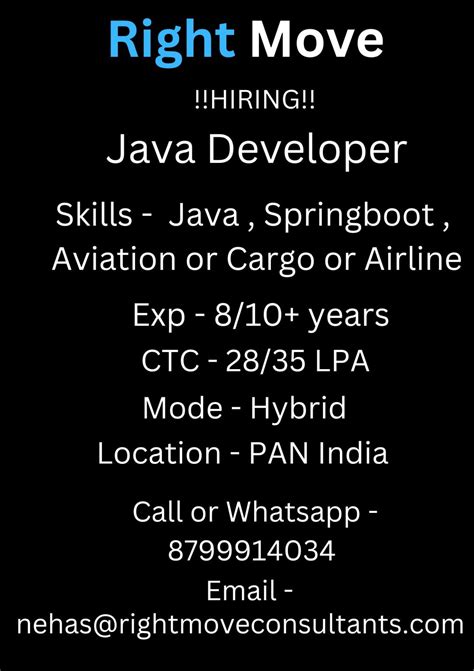 Neha S On Linkedin Java Developer Springboot Cargo Aviation Hiring