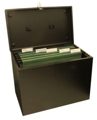 Lockable A Metal File Box Filing Storage Inc Extra Free Suspension Files EBay UK
