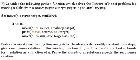 Solved Consider The Following Python Function Which Chegg Com