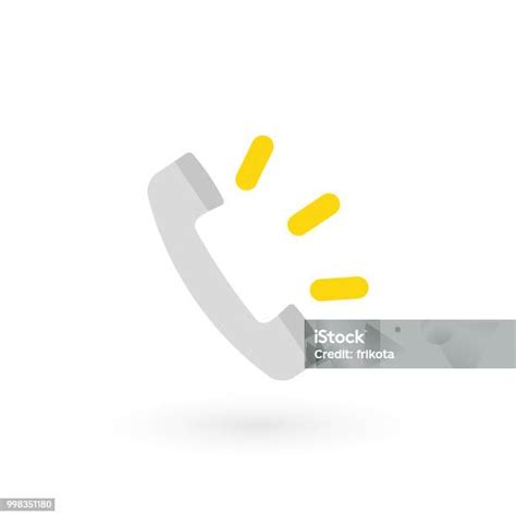 복고풍 전화 수신기 아이콘 격리입니다 핸드셋 기호입니다 기호를 반지 벡터 일러스트 레이 션 평면 디자인 개념에 대한 스톡 벡터 아트 및 기타 이미지 Istock