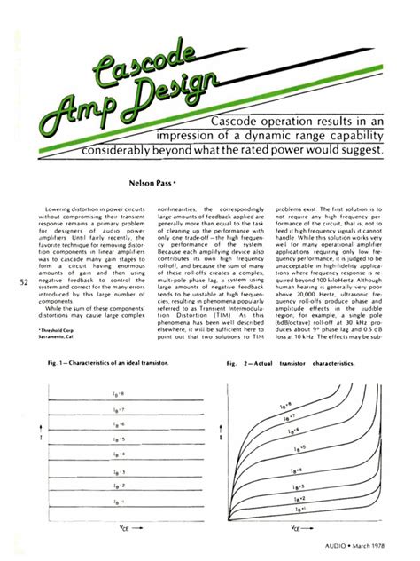 Cascode Amp Design Pdf Amplifier Distortion