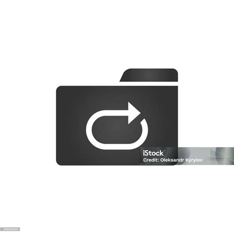 최신 유행 플랫 스타일에서 재생 기호로 폴더 아이콘 Ui 웹 사이트 디자인 애플 리 케이 션 로고 흰색 배경에 고립 벡터 일러스트 레이 션 0명에 대한 스톡 벡터 아트 및