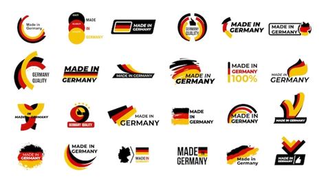 Premium Vector Made In Germany Mega Set Of Logos Labels Stickers Pointer Badge Symbol And Page