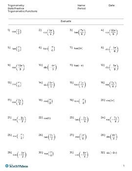 Evaluate Trigonometric Functions | Skills Practice by Brian McLogan