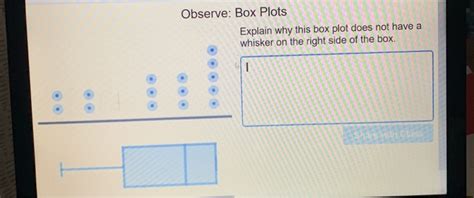 solved explain why this box plot does not have a whisker on