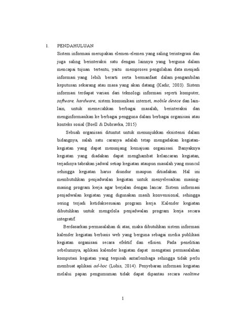 Sistem Informasi Penjadwalan Kegiatan Pdf