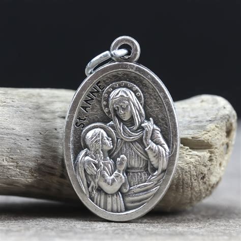 Catholic Saint Anne Medal Etsy