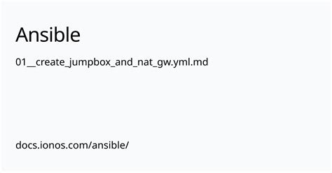 Create Jumpbox And Nat Gw Yml Md Ansible
