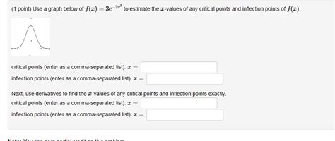 solved use a graph below of f x 3e 2x 2 to estimate the