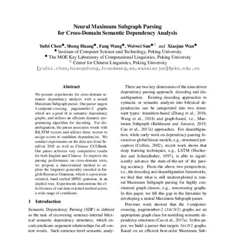 Neural Maximum Subgraph Parsing For Cross Domain Semantic Dependency