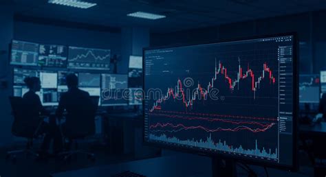 Stock Trading Financial Analysis On Multiple Screens Investment