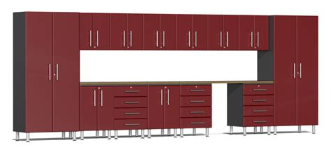 Ulti Mate Garage 2 0 Series Red 15 Piece Kit With Workstation Ug23152r Garage Cabinets Online