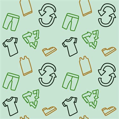 Premium Vector Second Hand Fashion Seamless Pattern Design Thrifting