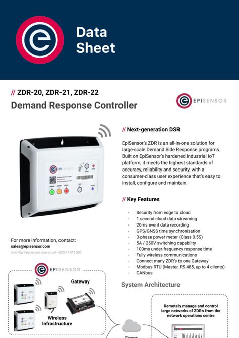 Frequency Response Demand Response Controller Episensor