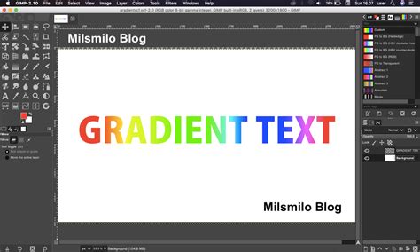 cara membuat tulisan gradasi di gimp milsmilo blog