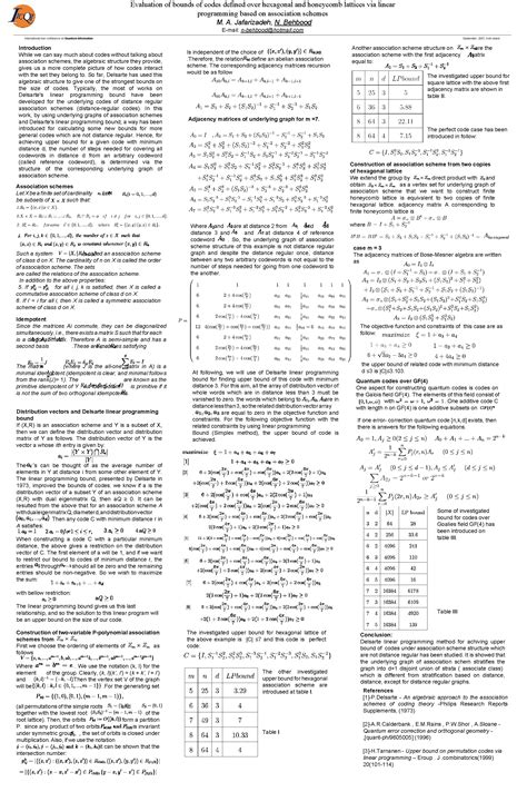 Evaluation Of Bounds Of Codes Defined Over Hexagonal