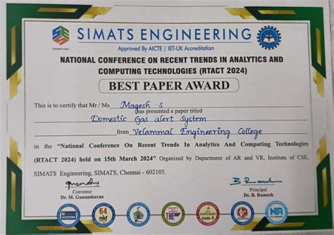 Thrisha R On Linkedin Saveethaengineeringcollege Achievement Teamwork Engineeringexcellence