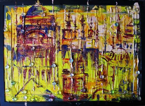 Купить или заказать картину для интерьера Стамбул дождь яркая