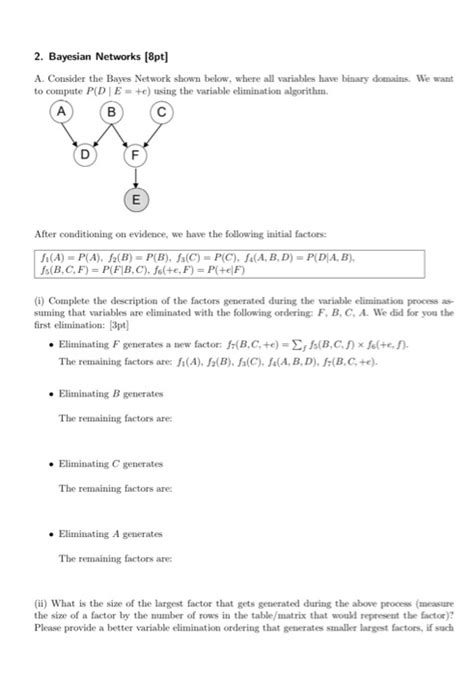 2 Bayesian Networks 8pt A Consider The Bayes