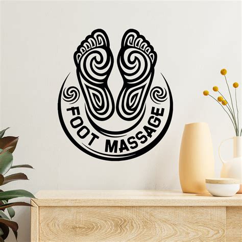 Vinyl Wall Stickers Foot Massage Salon Spa Relax Decal Mural Unique Gi