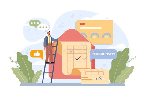 Productivity Concept Employee Job Performance Efficiency Stock