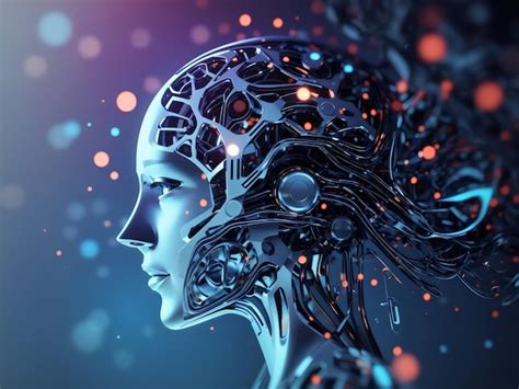 Premium Ai Image Abstract Women Cyborg Machine Learning Technology Artificial Intelligence Concept