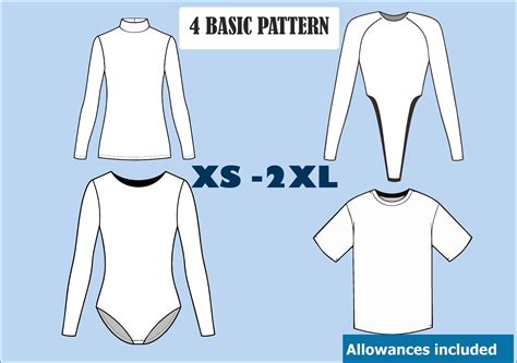 Womens Basic Block Pattern Pdf Sewing Patterns T Shirt Etsy