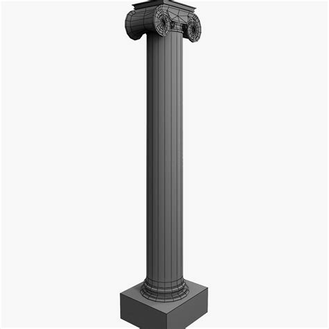 Ionic Column Low Poly 3d Model 55 Max Free3d