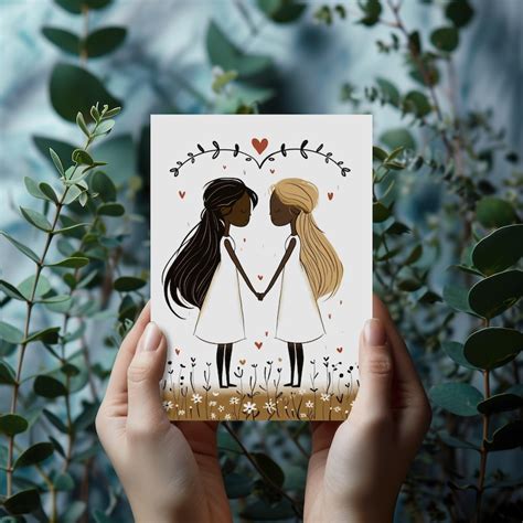 Love Is Love Printable Greeting Card Digital Download Same Sex Couple Card Lgbtq Friendly