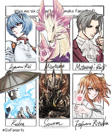 Kurokawa Karasu Ayanami Rei Eye Of Sauron Fujimaru Ritsuka Female