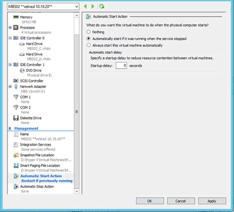 Hyper V VM Immediate Delayed Startup Problems Sikich