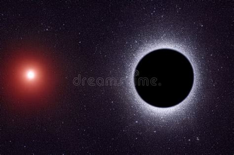 Star Orbit Around A Black Hole Generative Artificial Intelligence Stock Illustration