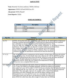 Deposition Summary Services Outsourcing Deposition Transcripts