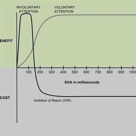 schematic diagrams depicting two different accounts of attentional